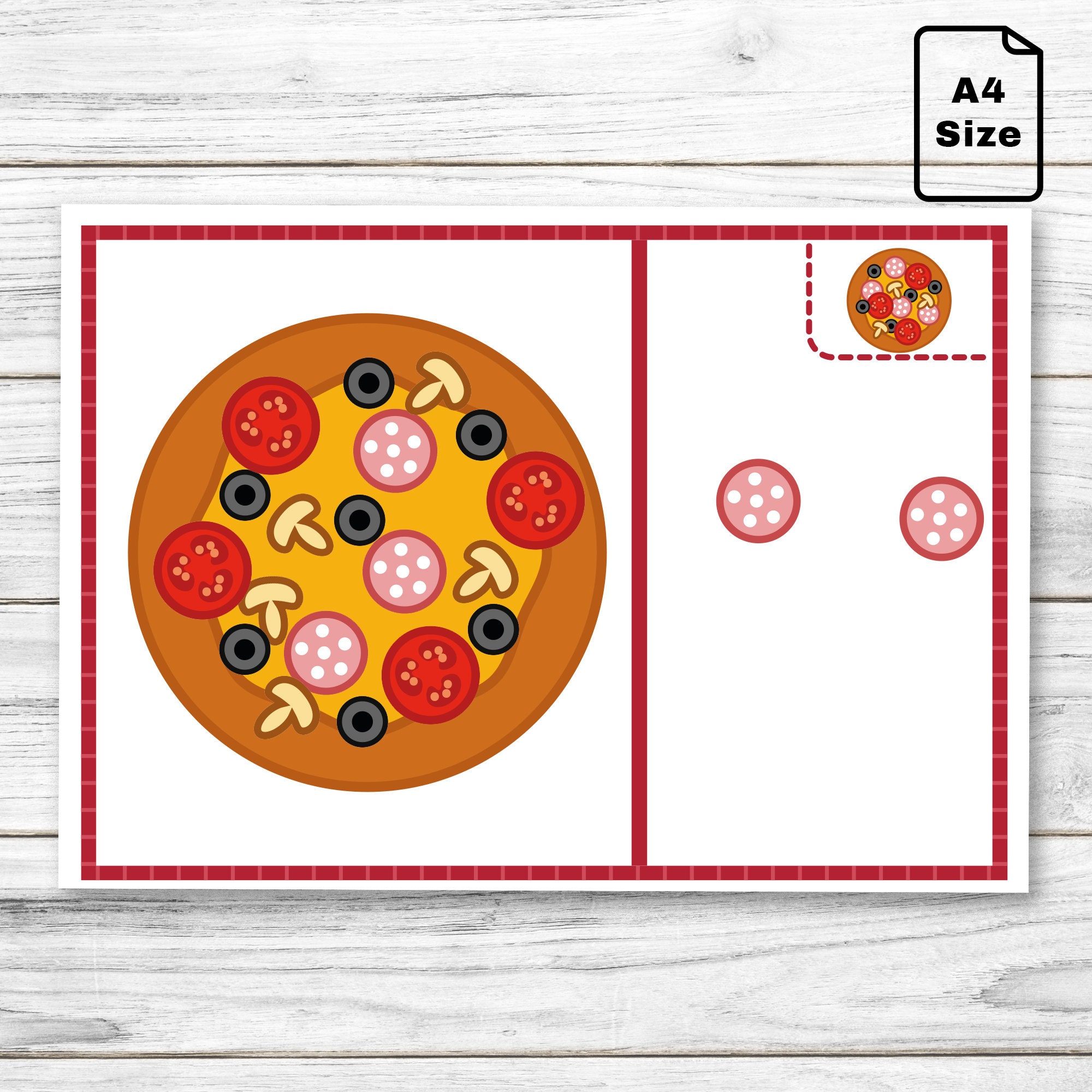 Printable Paper Pizza and Ingredients Activity Printable Paper ...