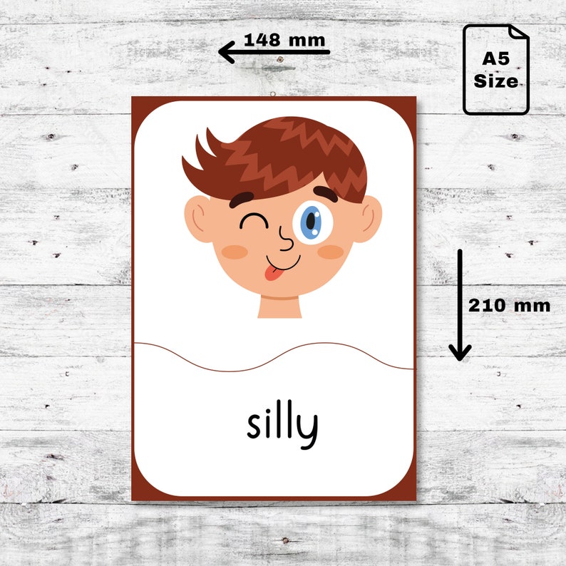 Emotion Flash Cards: Printable Feelings Cards for Kids (PDF Download ...