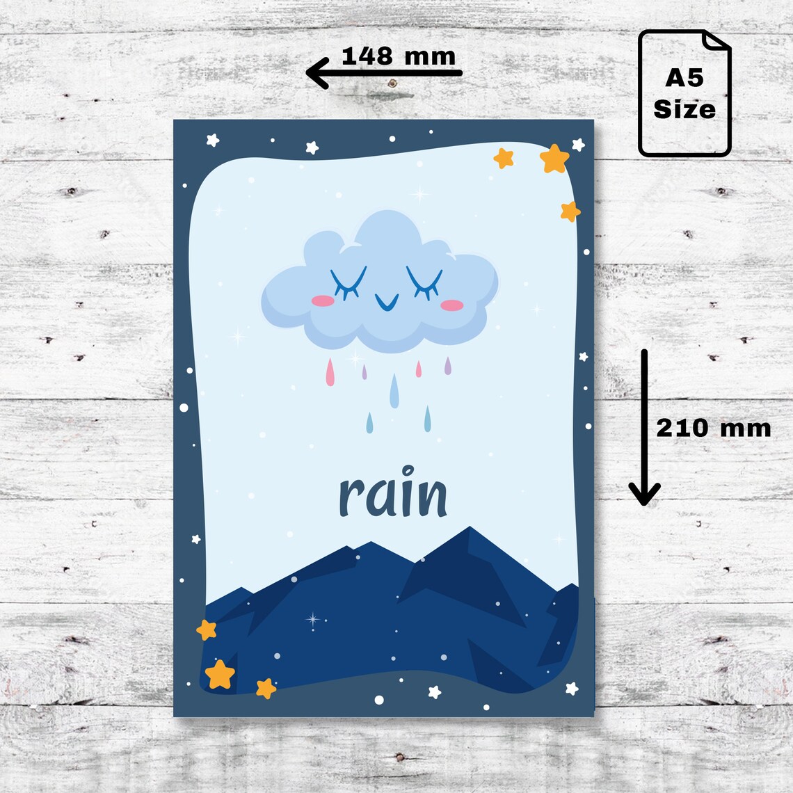 Printable Digital Weather Flashcards Weather Flashcards - Etsy