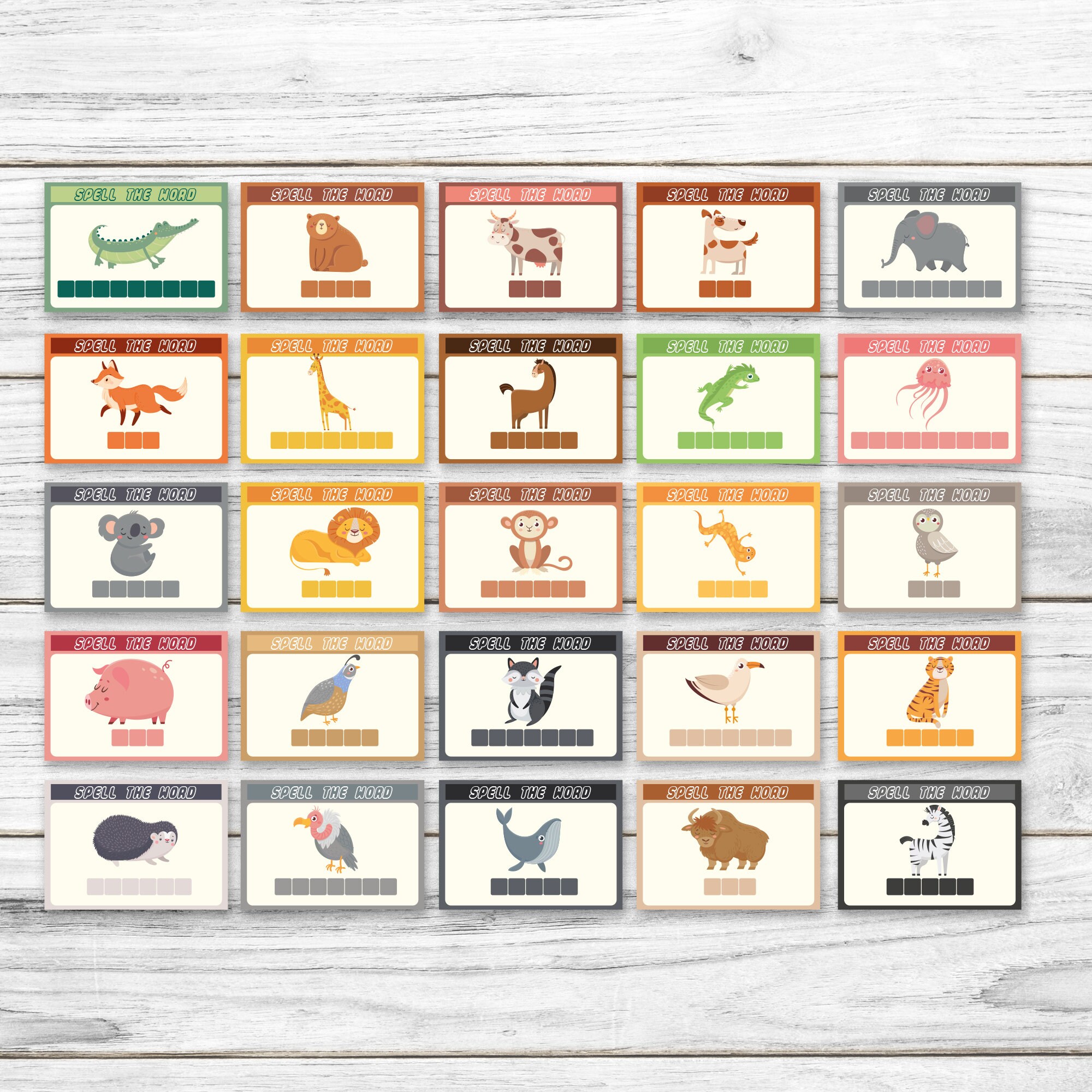 Montessori Printable Moveable Alphabet Flashcards Word Matching A4 ...