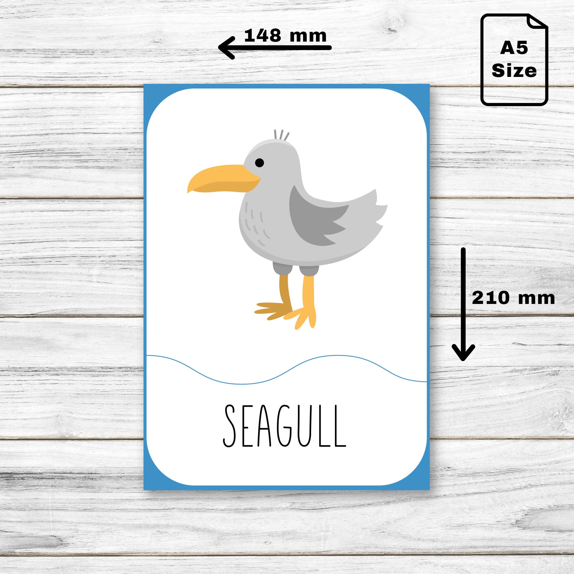 25 Sea Animal Flashcards Printable Under the Sea Flash Cards Ocean Cute ...