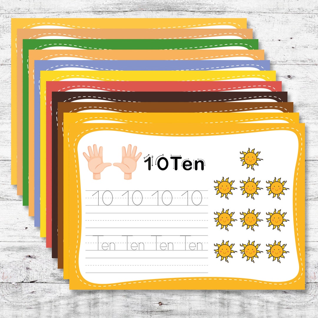 Number Tracing Printable Flashcards PDF, Preschool Worksheet Printable ...