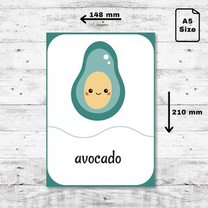 24 PDF Digital Printable Vegetables Cards, Vegetables Flashcards ...