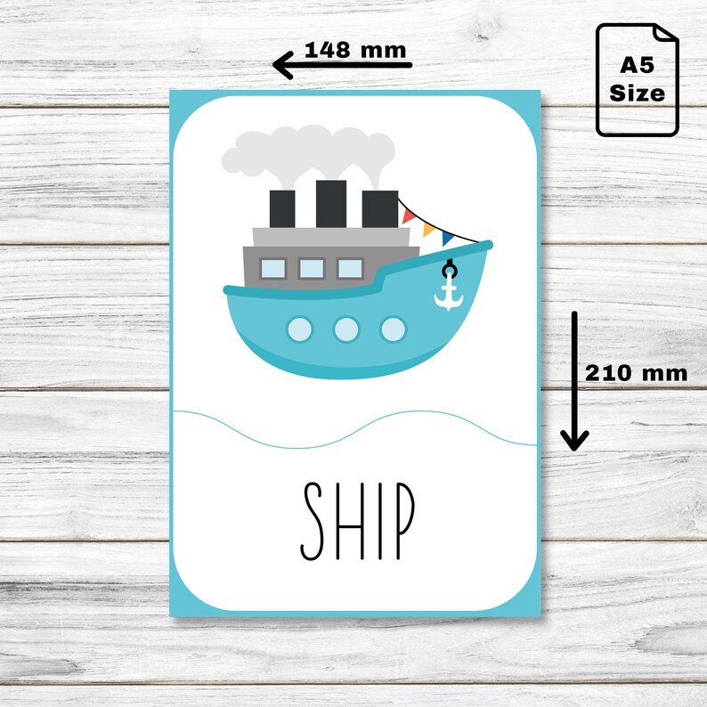 Transportation Cards - Preschool Printable Flash Cards - Transportation ...