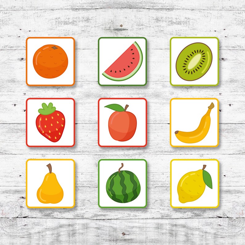 Memory Game Printable Flashcards, Educational Activity Toy, Homeschool ...