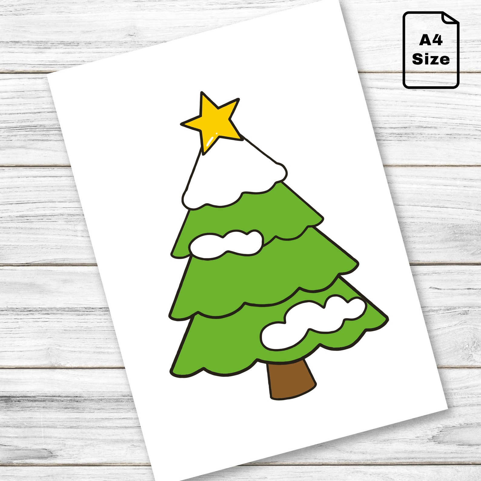 Christmas Tree Craft Kit: Printable Ornament for Kids (PDF) - Etsy