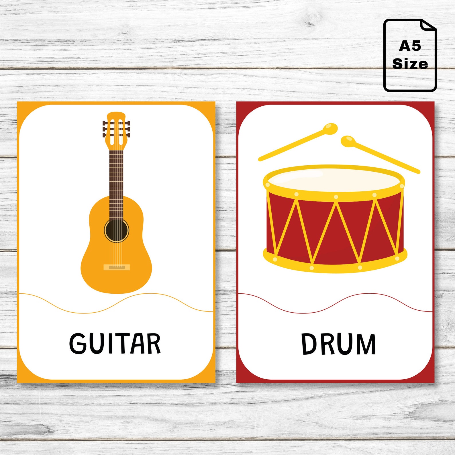 16 Musical Instruments Printable Flash Cards, Musical Instruments Cards ...