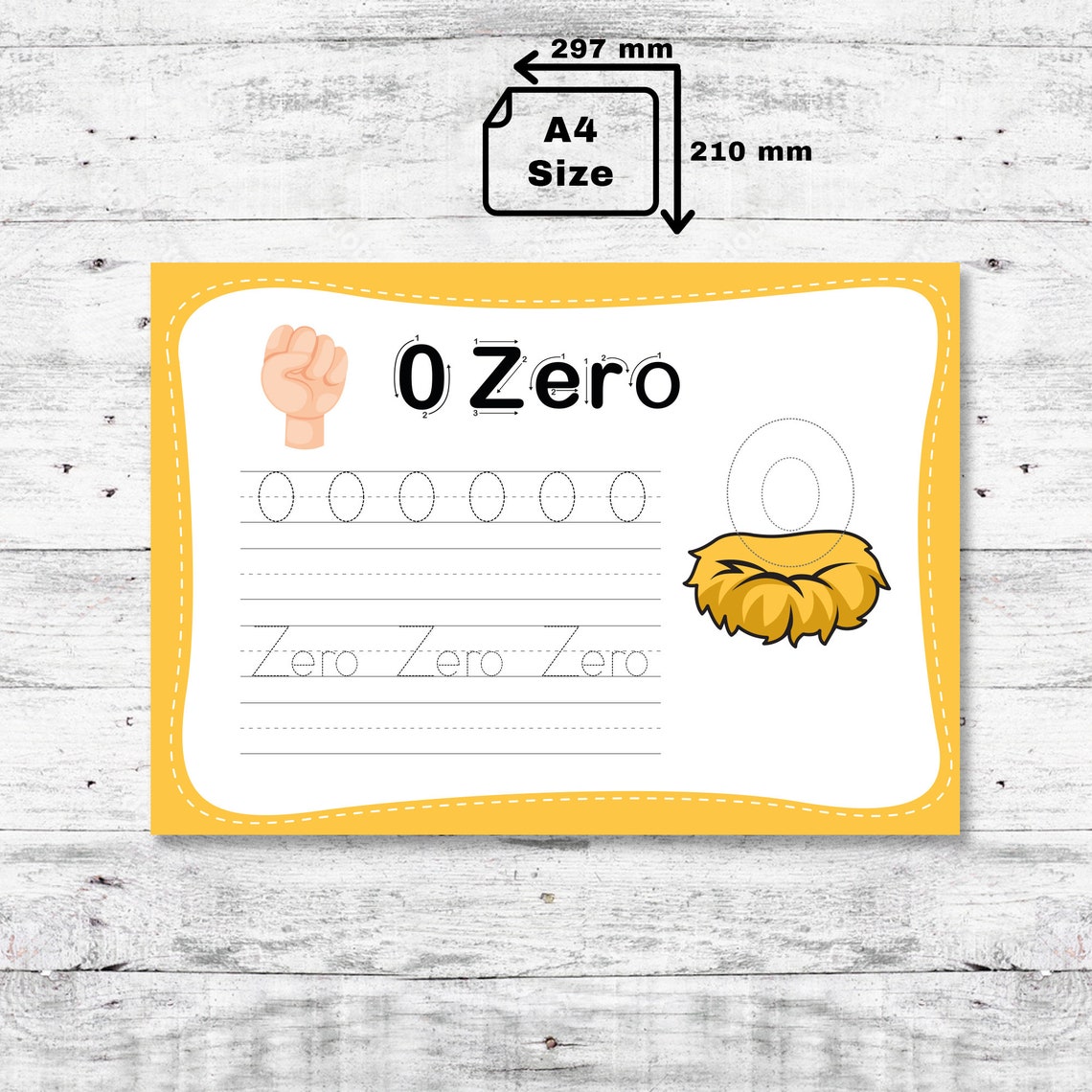 Number Tracing Printable Flashcards PDF Preschool Worksheet - Etsy