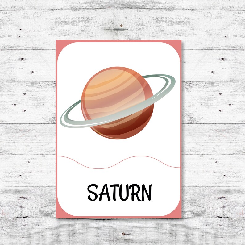 Digital Printable Solar System Flash Cards, Printable Activity, Outer ...