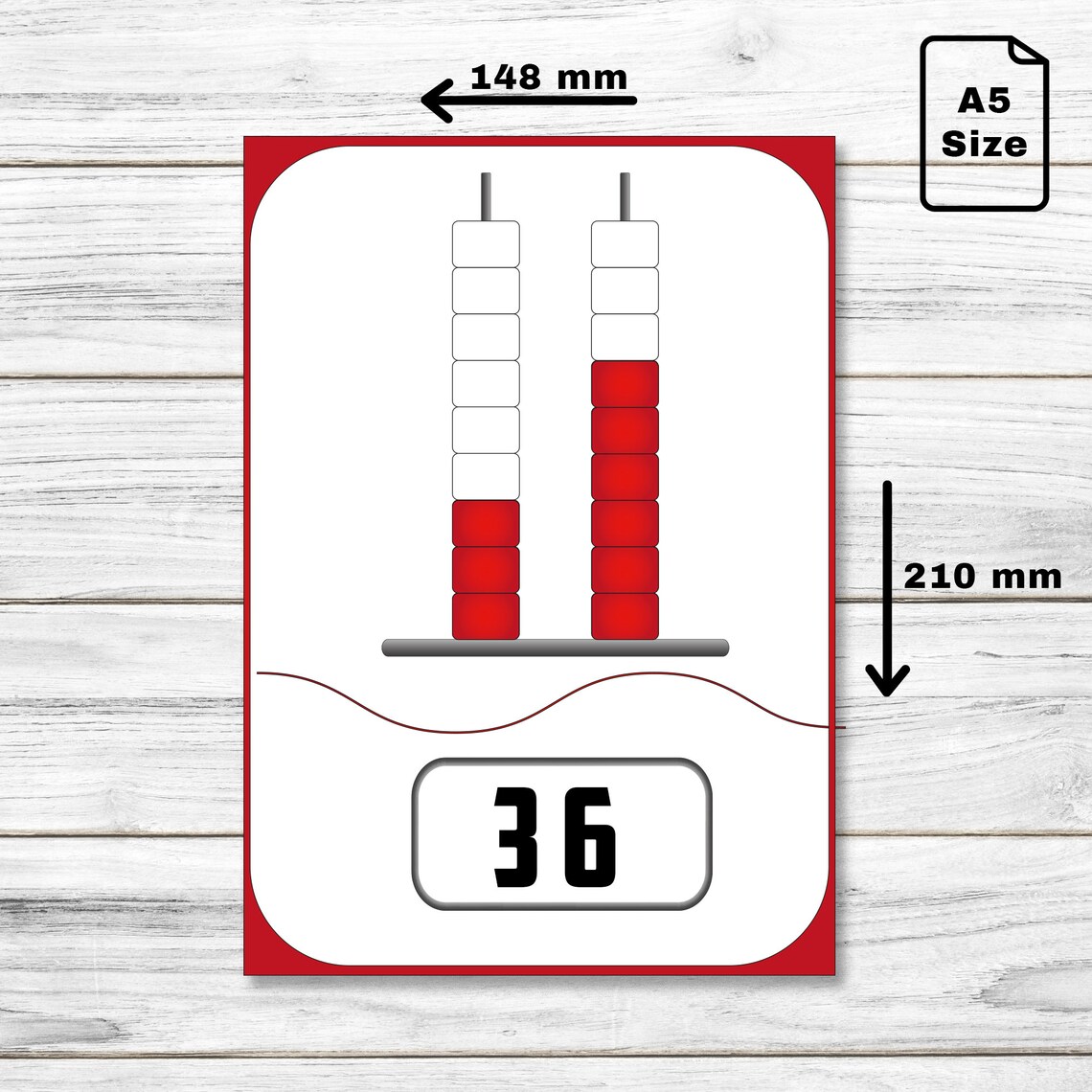 Abacus Counting Numbers Flash Cards - Abacus Printable Flashcards ...