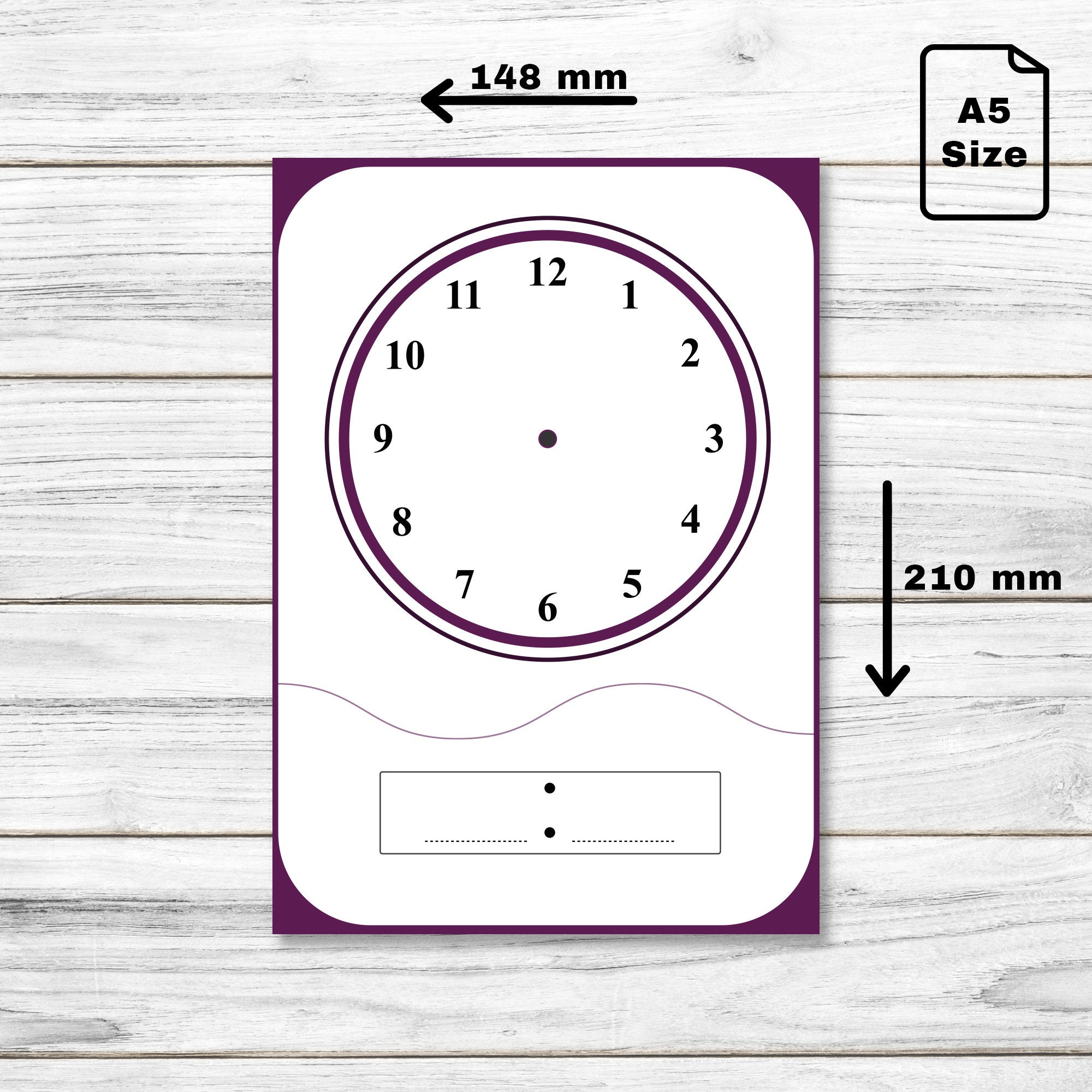Prinable Telling the Time Blank Clocks Worksheet Template - Analog ...