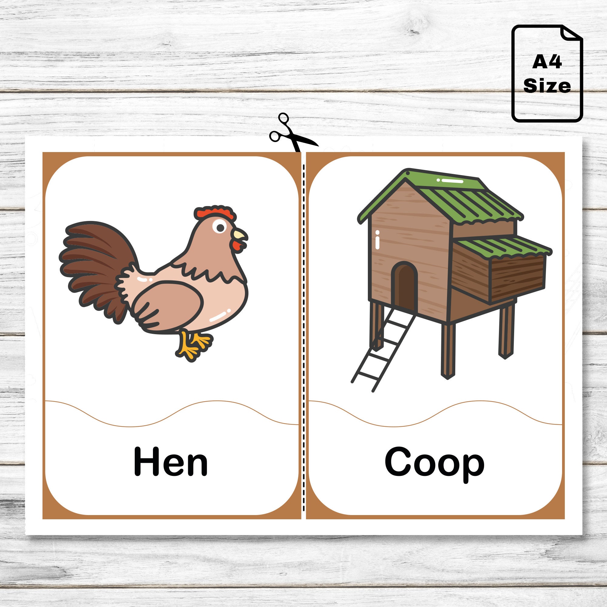 Animals and Their Homes Matching Game: Montessori Flashcards (PDF ...