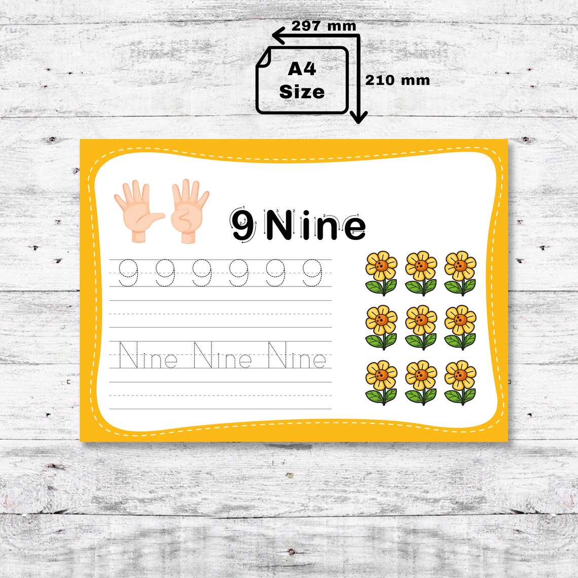 Number Tracing Printable Flashcards PDF Preschool Worksheet - Etsy
