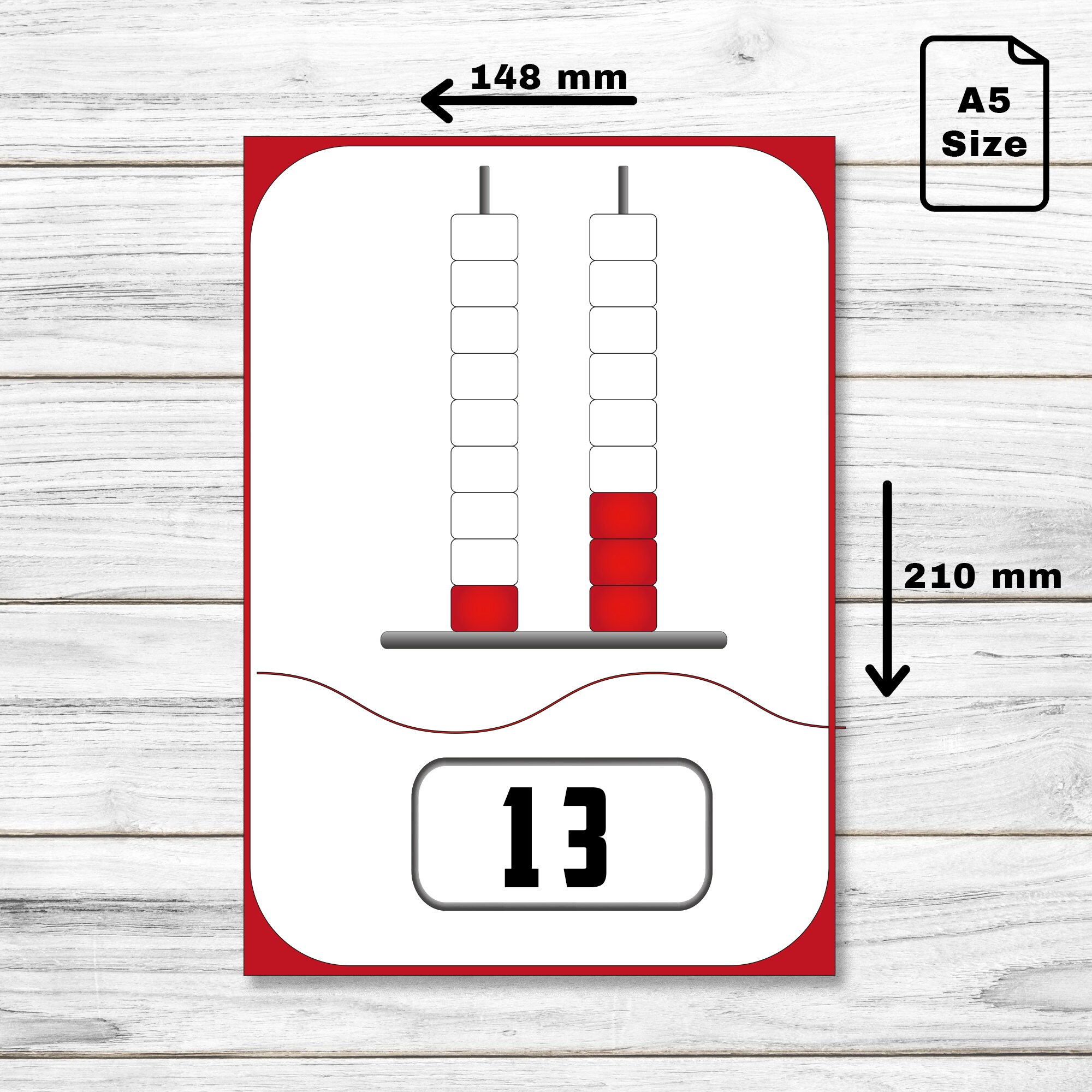 Abacus Counting Numbers Flash Cards - Abacus Printable Flashcards ...
