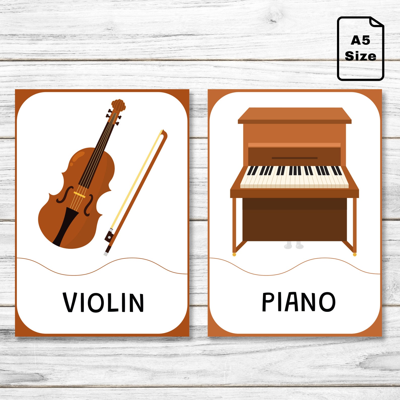16 Musical Instruments Printable Flash Cards, Musical Instruments Cards ...