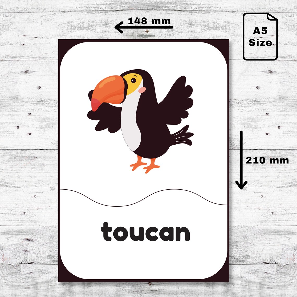 Animal Flash Cards for Children Montessori Animal Flash Cards Animal ...