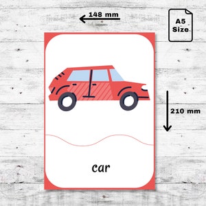 Digital Vehicles Printable Flashcards, Preschool Activities, Vehicles ...