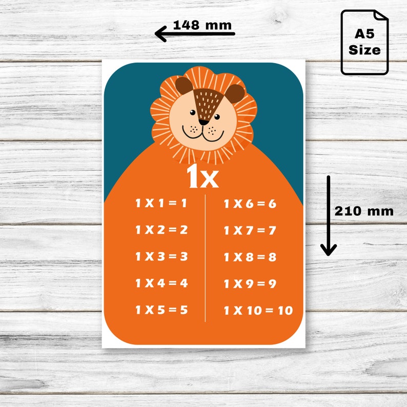 10 Printable Multiplication Cards Worksheets - 1-10 Times Tables PDF ...