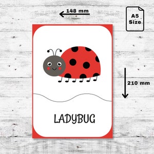 Printable Insects Flashcards, Preschool Toddler Flash Cards, Montessori ...