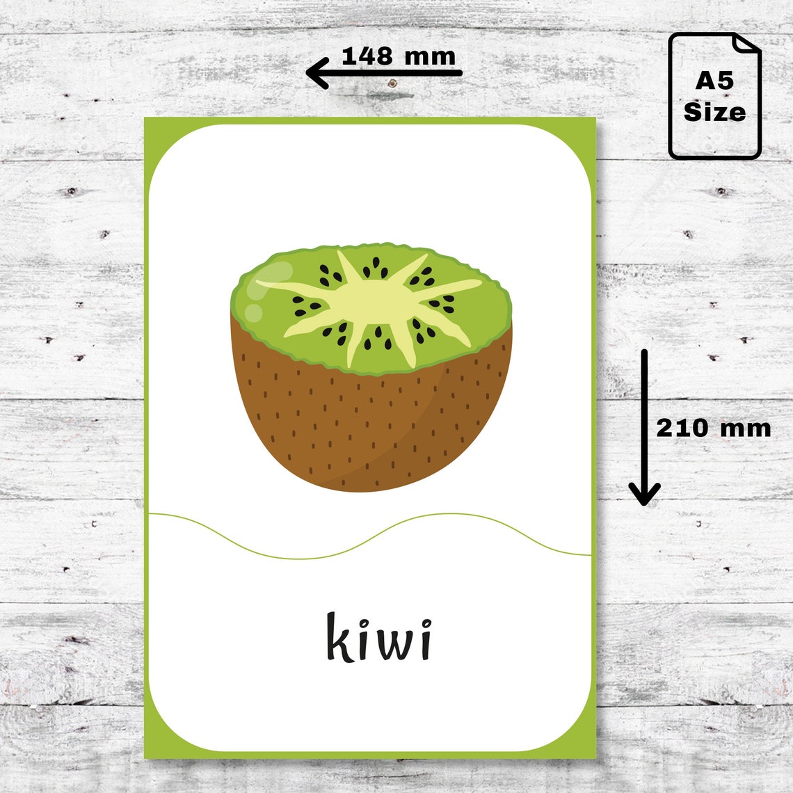 12 PDF Digital Printable Fruits and Vegetables Flashcards, Flashcards ...