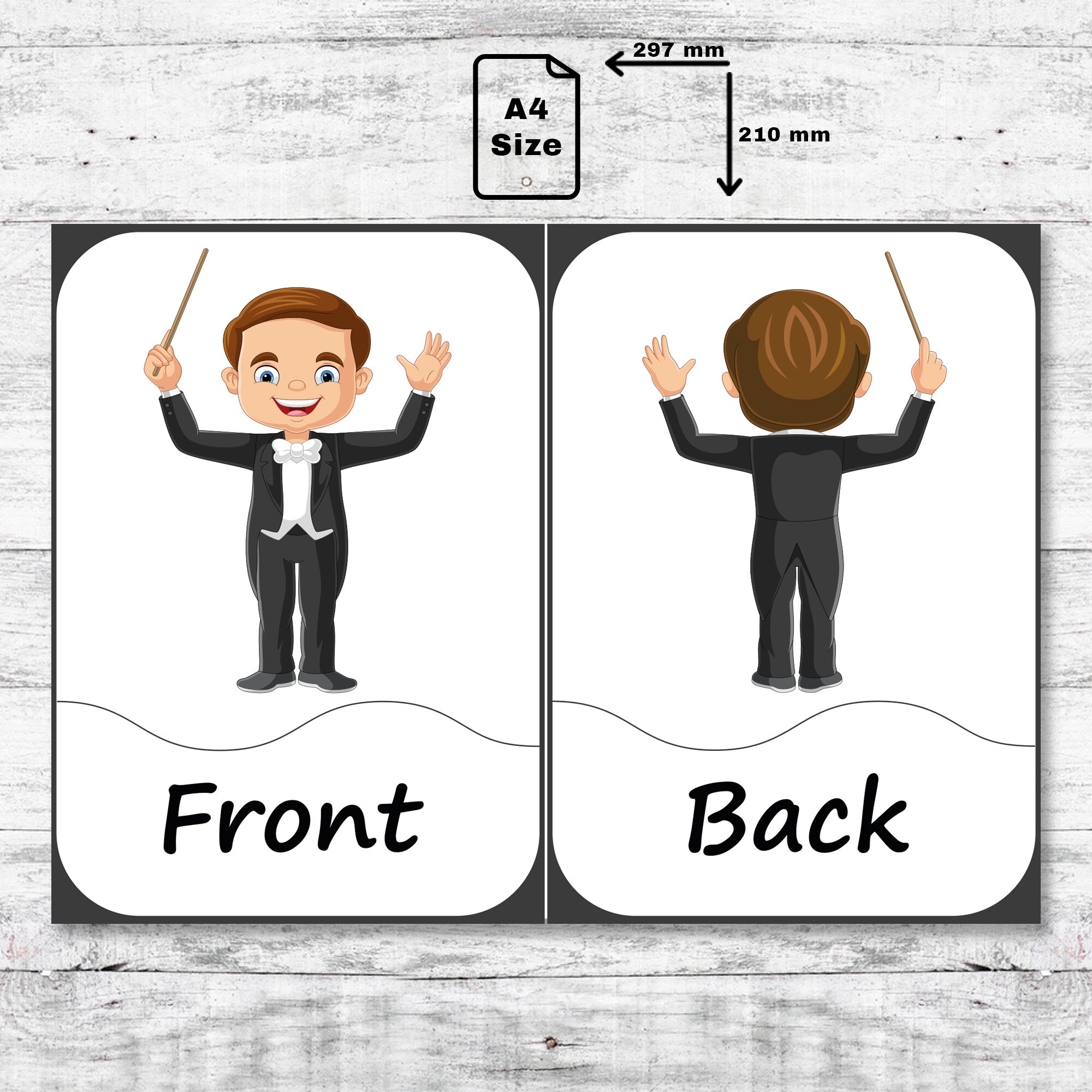 12 PDF A4 Digital Printable Opposites Matching Flash Cards, Printable ...