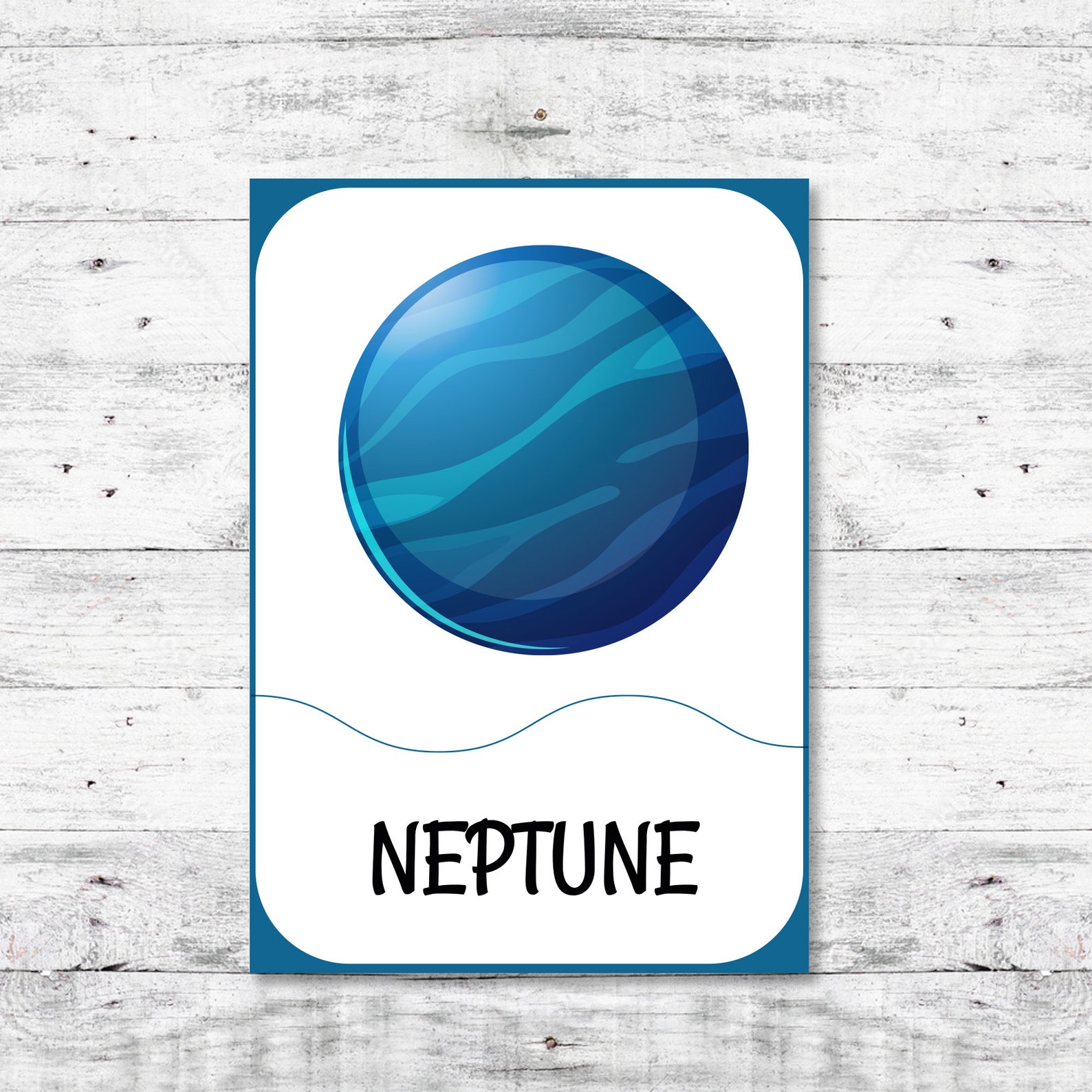 Digital Printable Solar System Flash Cards, Printable Activity, Outer ...