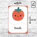 24 PDF Digital Printable Vegetables Cards, Vegetables Flashcards ...
