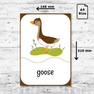 12 Printable Farm Animals Flashcards, PDF Printable Cards, Farm Flash ...