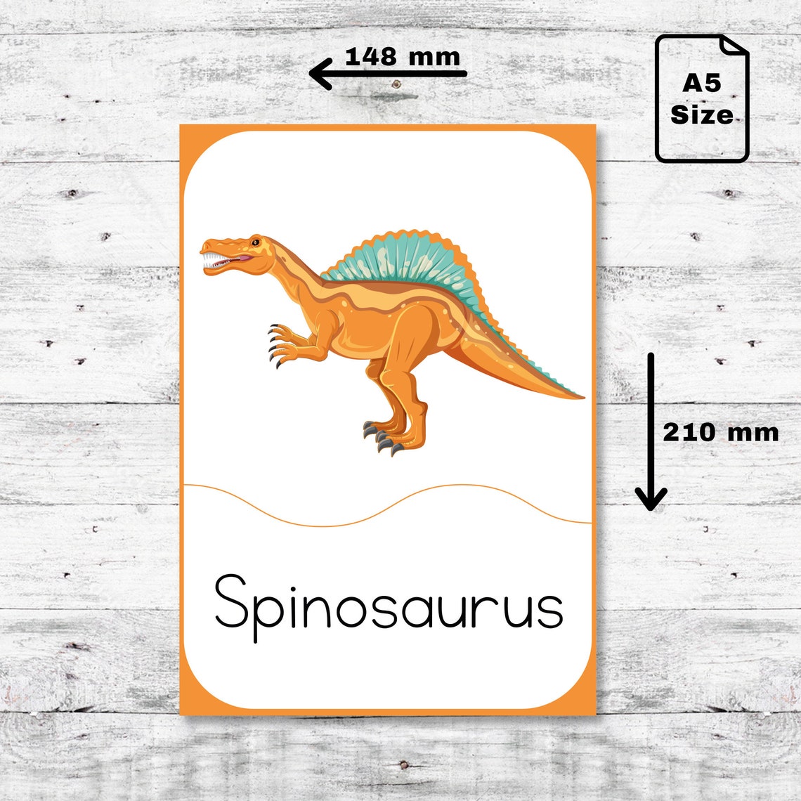 Dinosaur Flash Cards: Montessori Homeschool Printable (PDF Digital ...