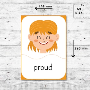 Emotion Flash Cards: Printable Feelings Cards for Kids (PDF Download ...