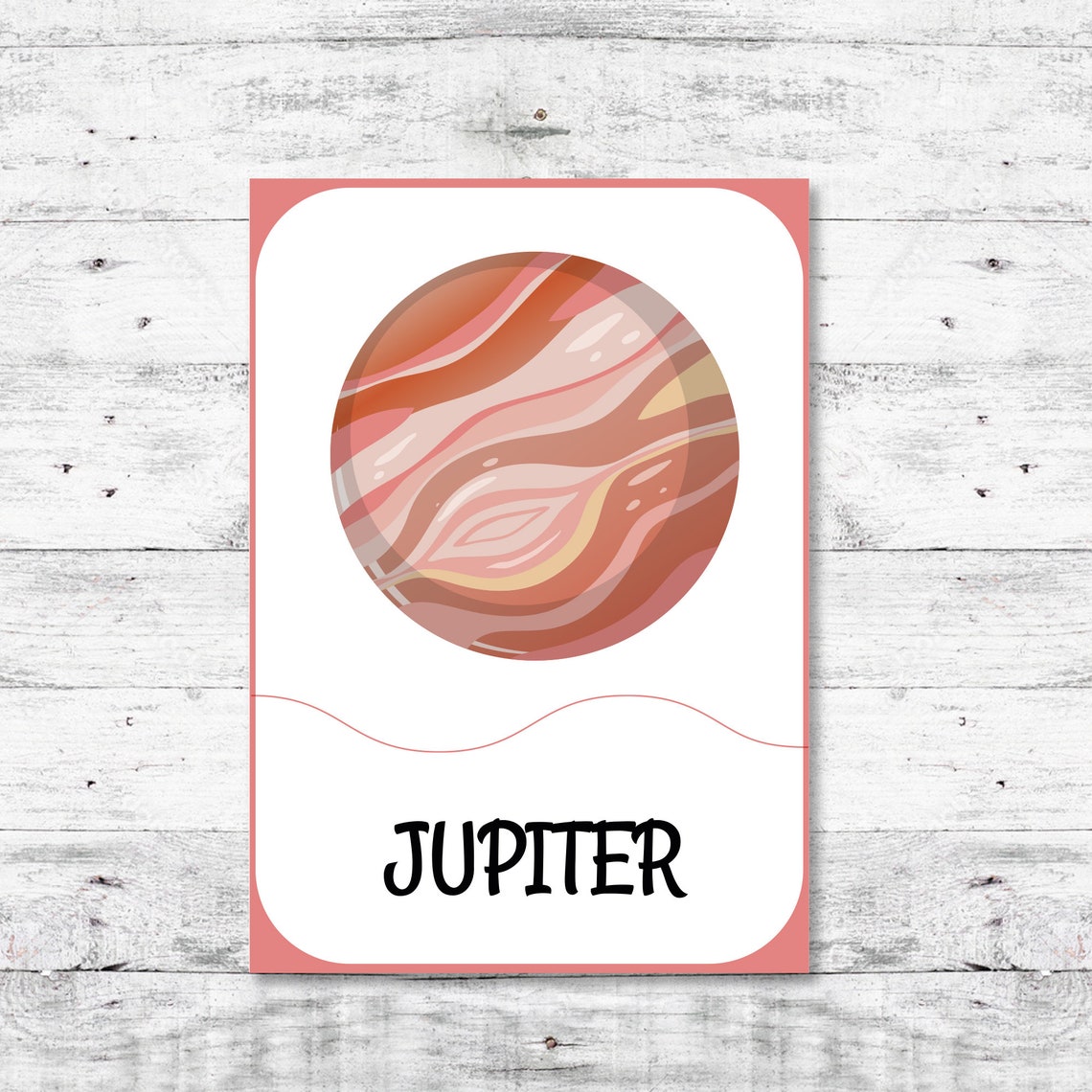 Digital Printable Solar System Flash Cards, Printable Activity, Outer ...
