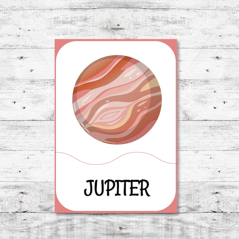 Digital Printable Solar System Flash Cards, Printable Activity, Outer ...