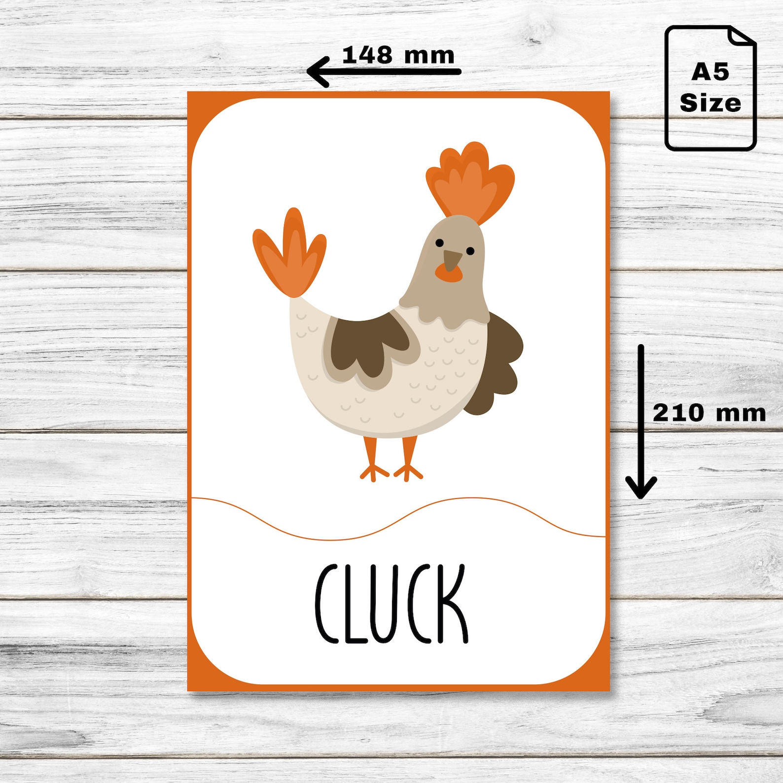 Farm Animal Sounds Flashcards: Montessori Learning (PDF) - Etsy