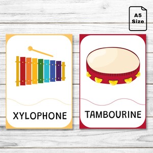 16 Musical Instruments Printable Flash Cards, Musical Instruments Cards ...