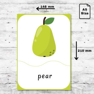 12 PDF Digital Printable Fruits and Vegetables Flashcards, Flashcards ...