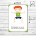 Printable Kids Exercise Cards, Digital Active Kid Card Set, Set of 16 ...