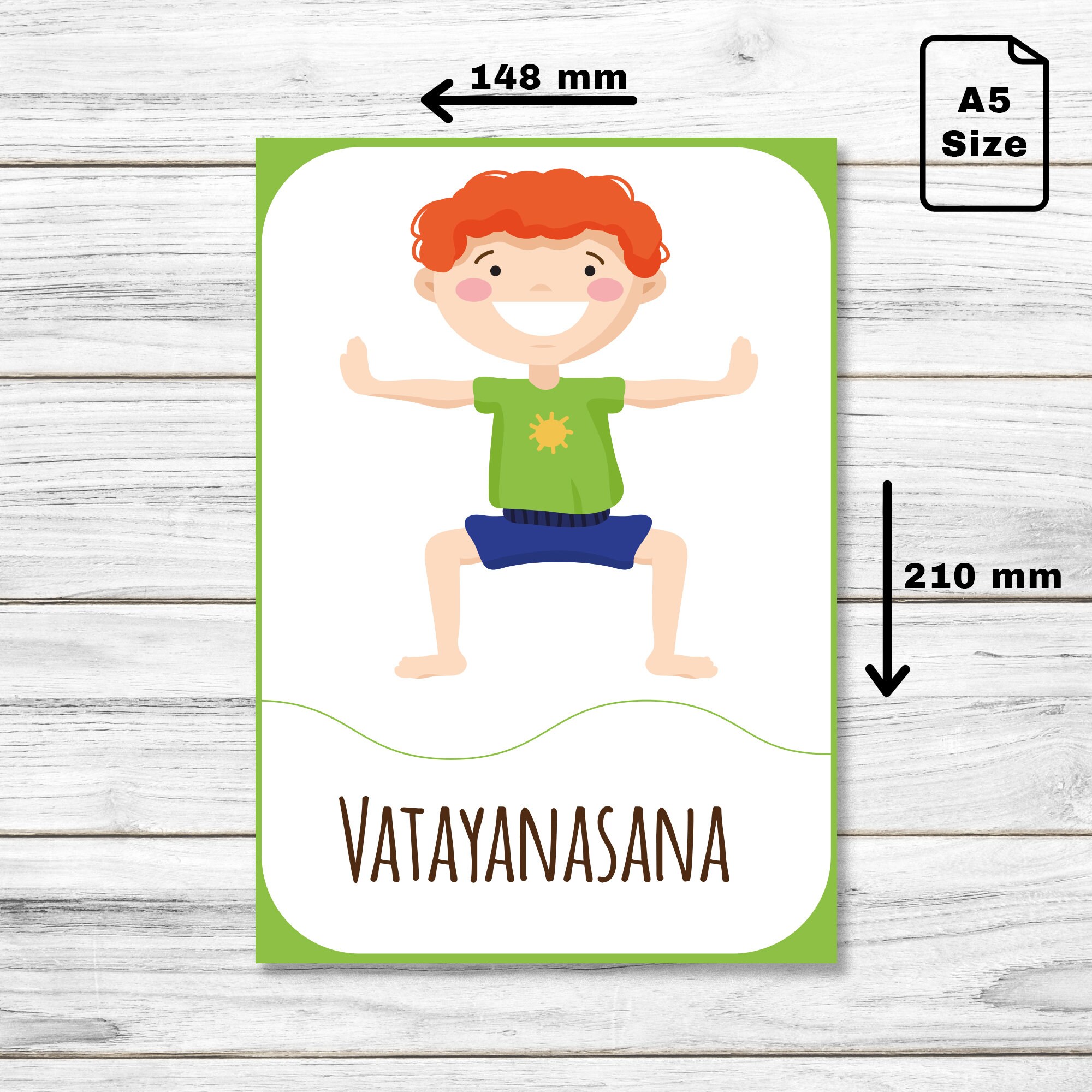 Printable Kids Exercise Cards, Digital Active Kid Card Set, Set of 16 ...