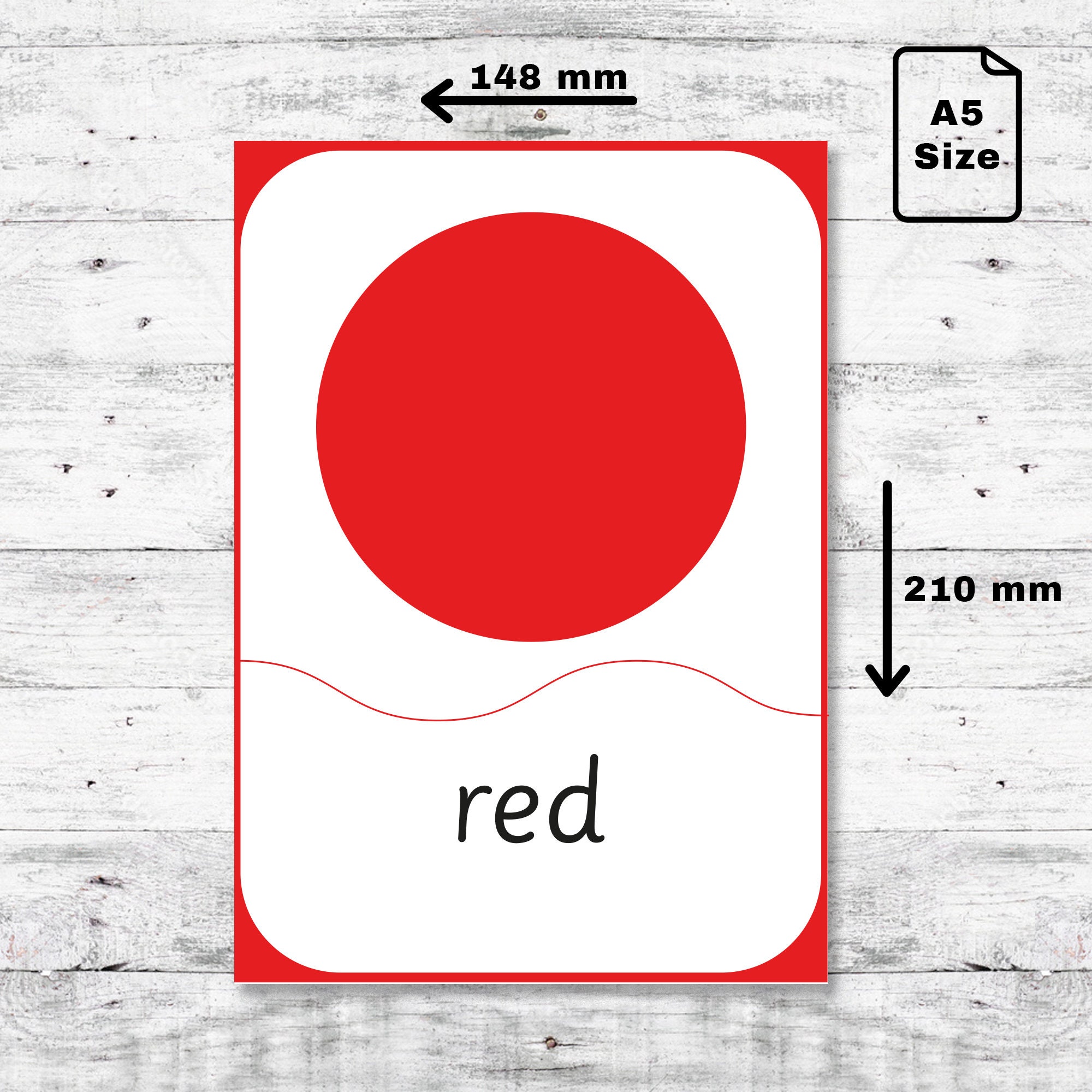 Printable Color Preschool Card, Color Flashcards for Kid, Homeschool ...