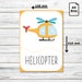 Transportation Cards - Preschool Printable Flash Cards - Transportation ...