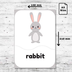 33 Printable Kindergarten Animal Flashcards, Forest Animals Flash Cards ...