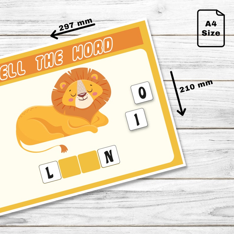 Montessori Printable Moveable Alphabet Flashcards Word Matching A4 ...