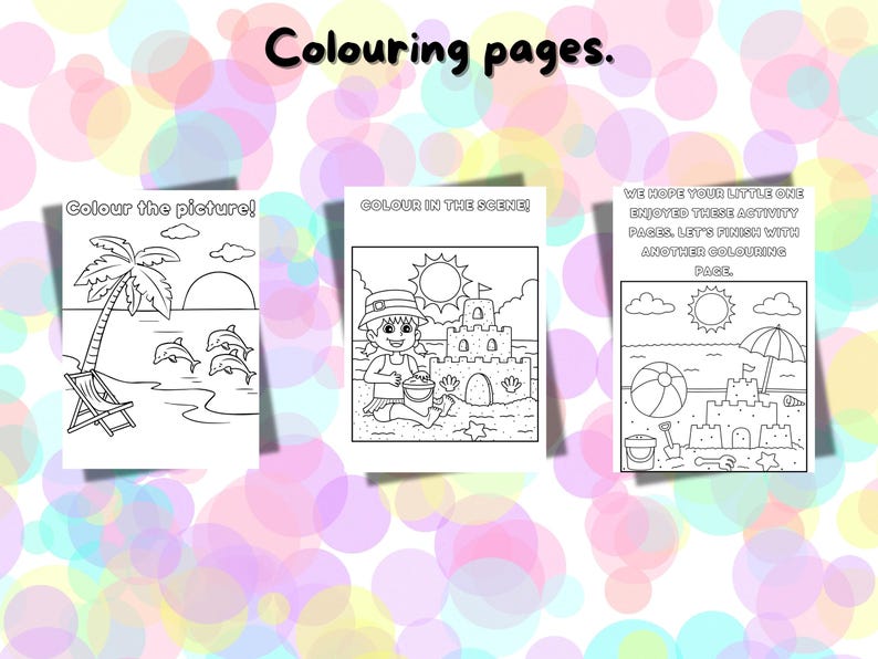 Summer Fun! Printable Summer-themed Kids' Activity Pack (9 Pages ...