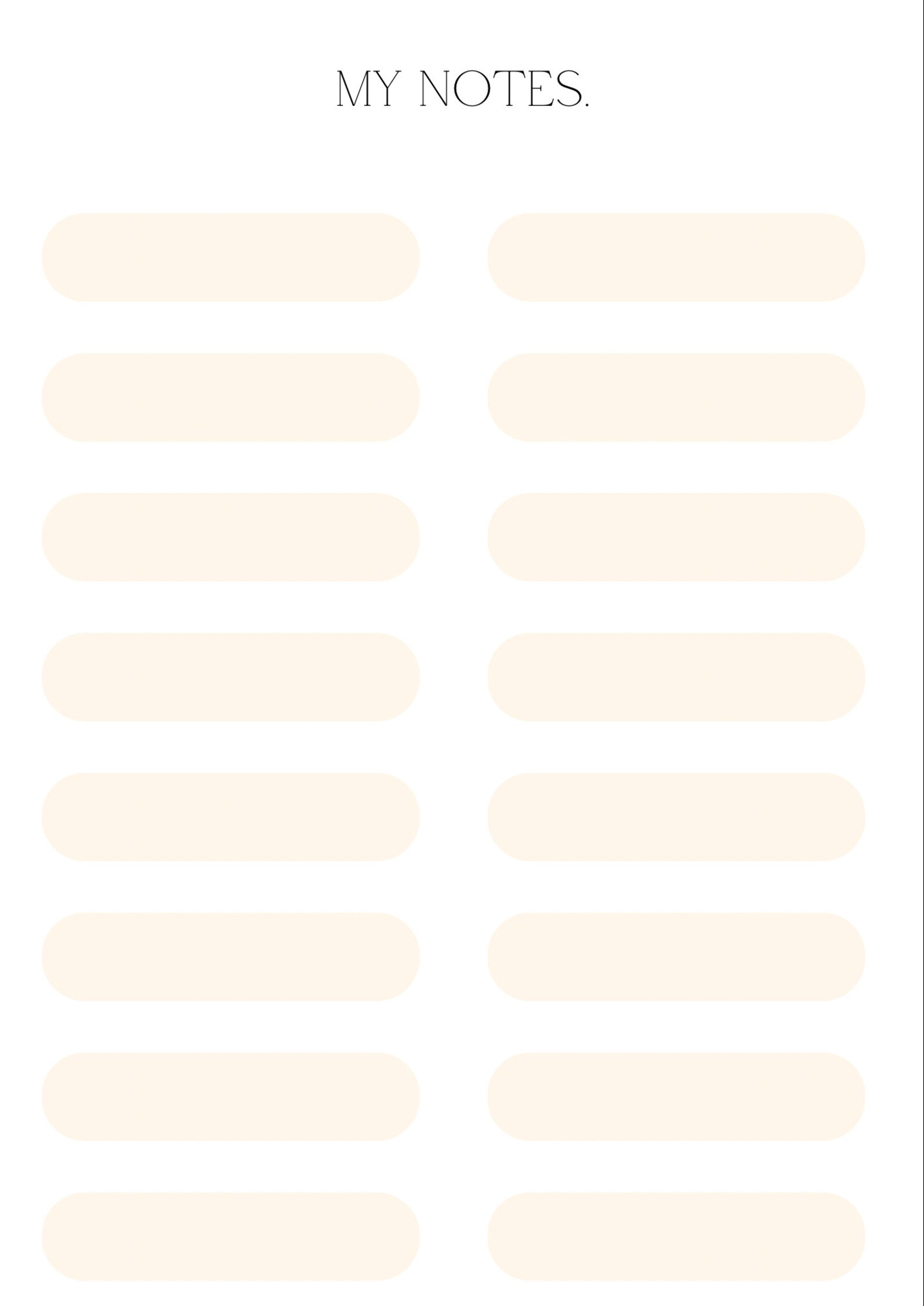 My Notes Canva Template - Etsy