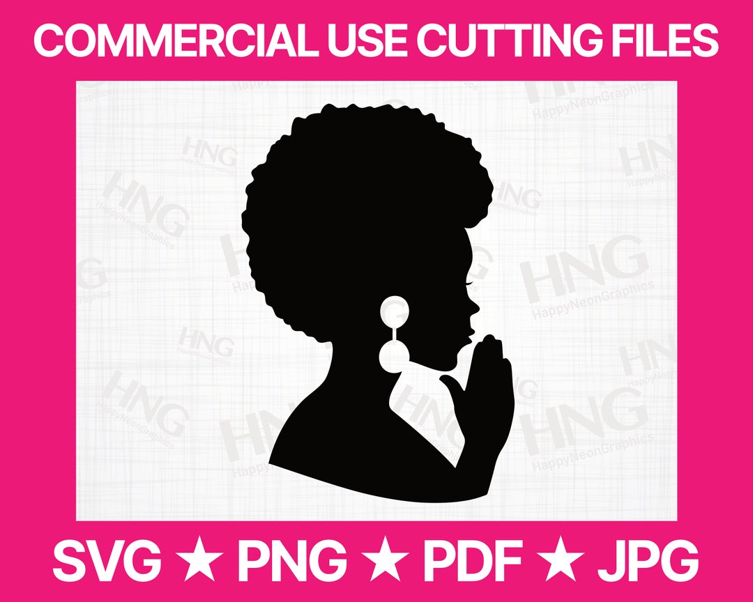 Black Woman Praying Svg African Nubian Melanin Black Girl Etsy México