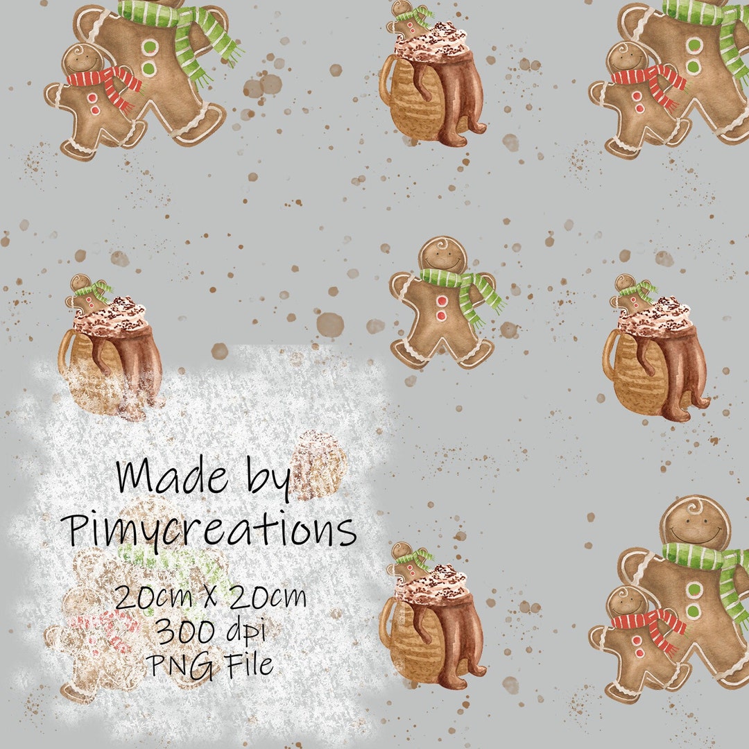 Gingerbread Fabric Design, Christmas Fabric Designs, Gingerbread ...