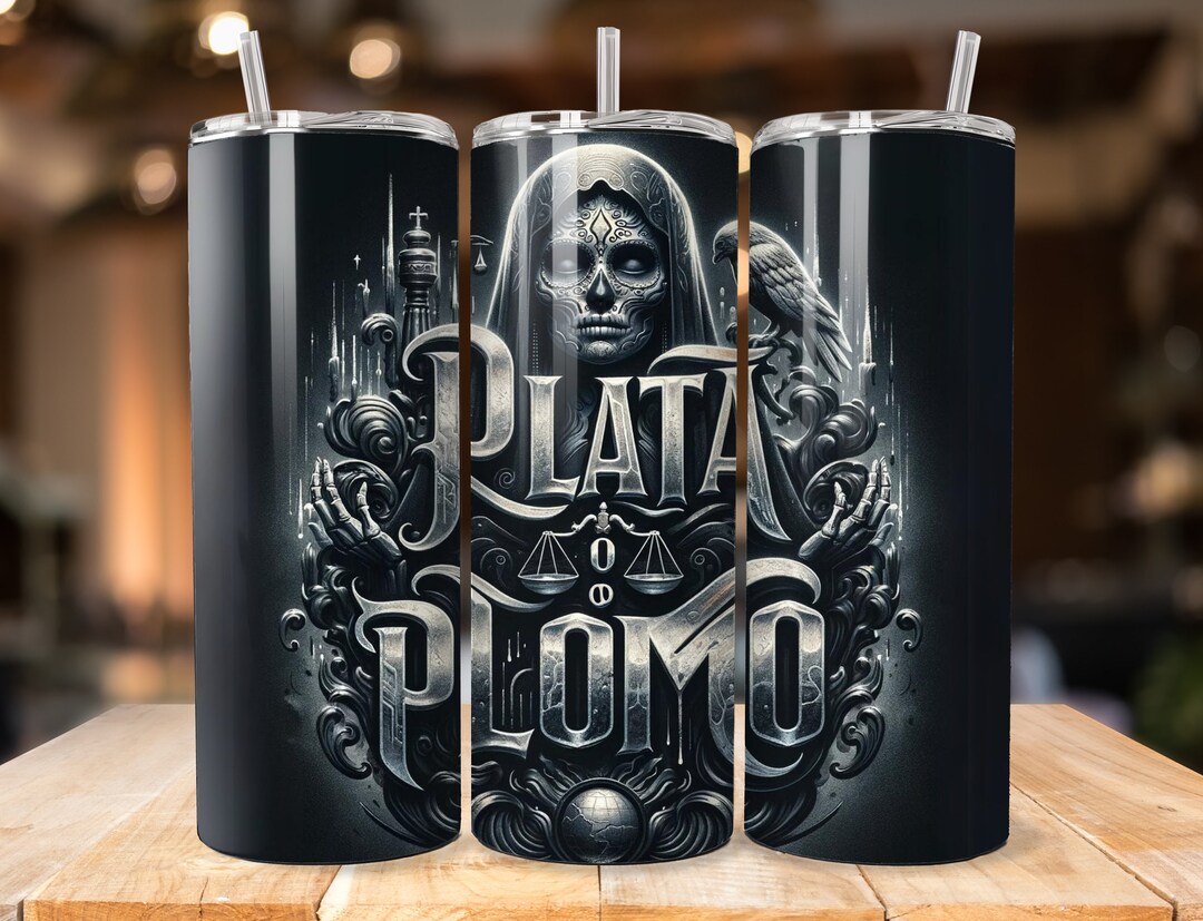 Santa Muerte, Proud Chicano 20 Oz Skinny Tumbler Sublimation Plato O ...