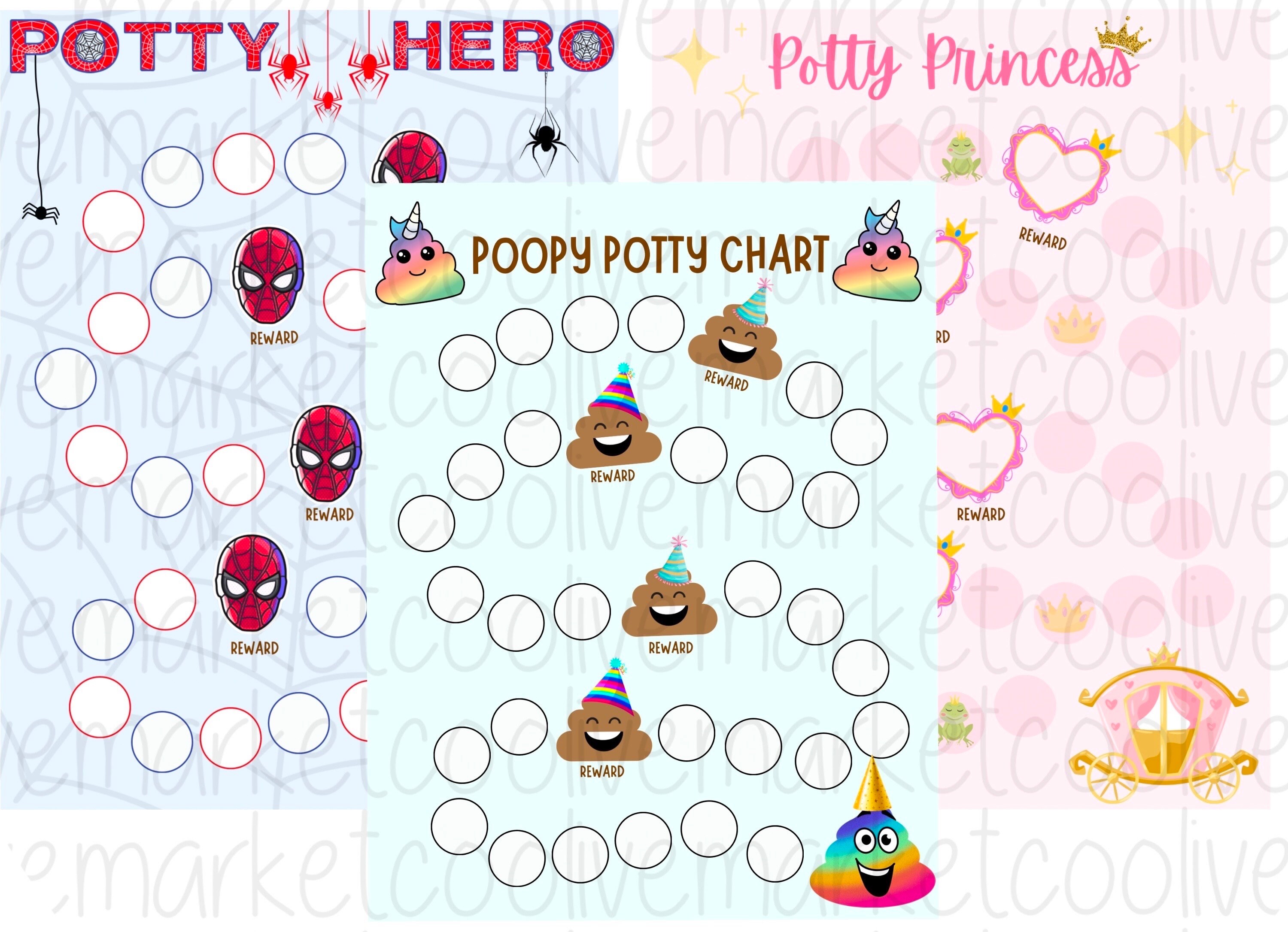 Poop Potty Chart Bundle - PDF, PNG, Digital Download - Etsy