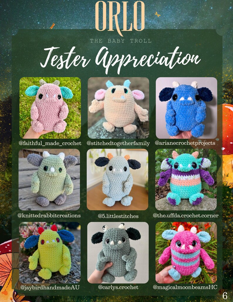 Orlo the Baby Troll Amigurumi Crochet Pattern - Etsy