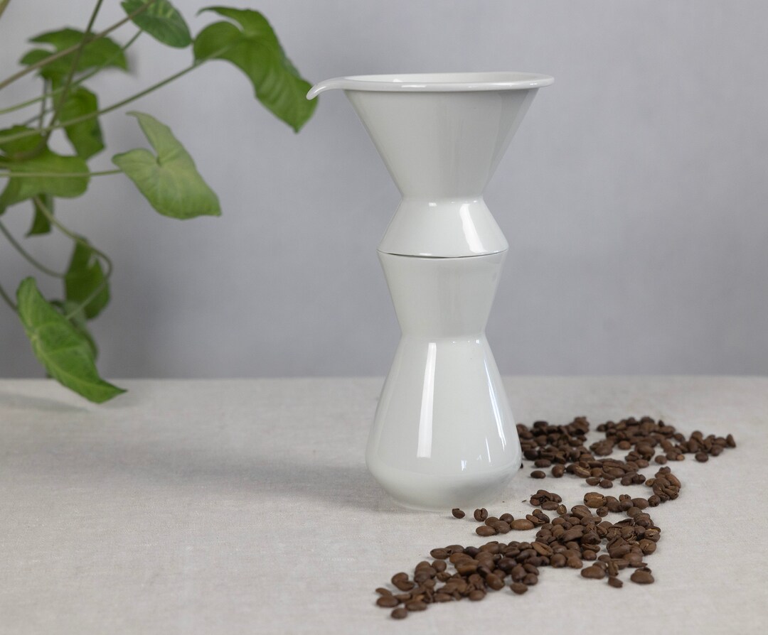 Porcelain Pour Over Coffee Set, Dripper and Server V60 - Etsy