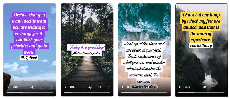 30 Motivational Quotes Videos. Canva Template. PLR Videos - Etsy